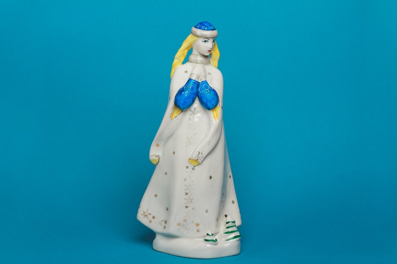 Vintage Porcelain Figurine Snow Maiden Original Soviet Ukrainian ...