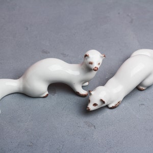 Stoat Figurine Soviet Vintage Porcelain Weasel Statue Easter Table ...