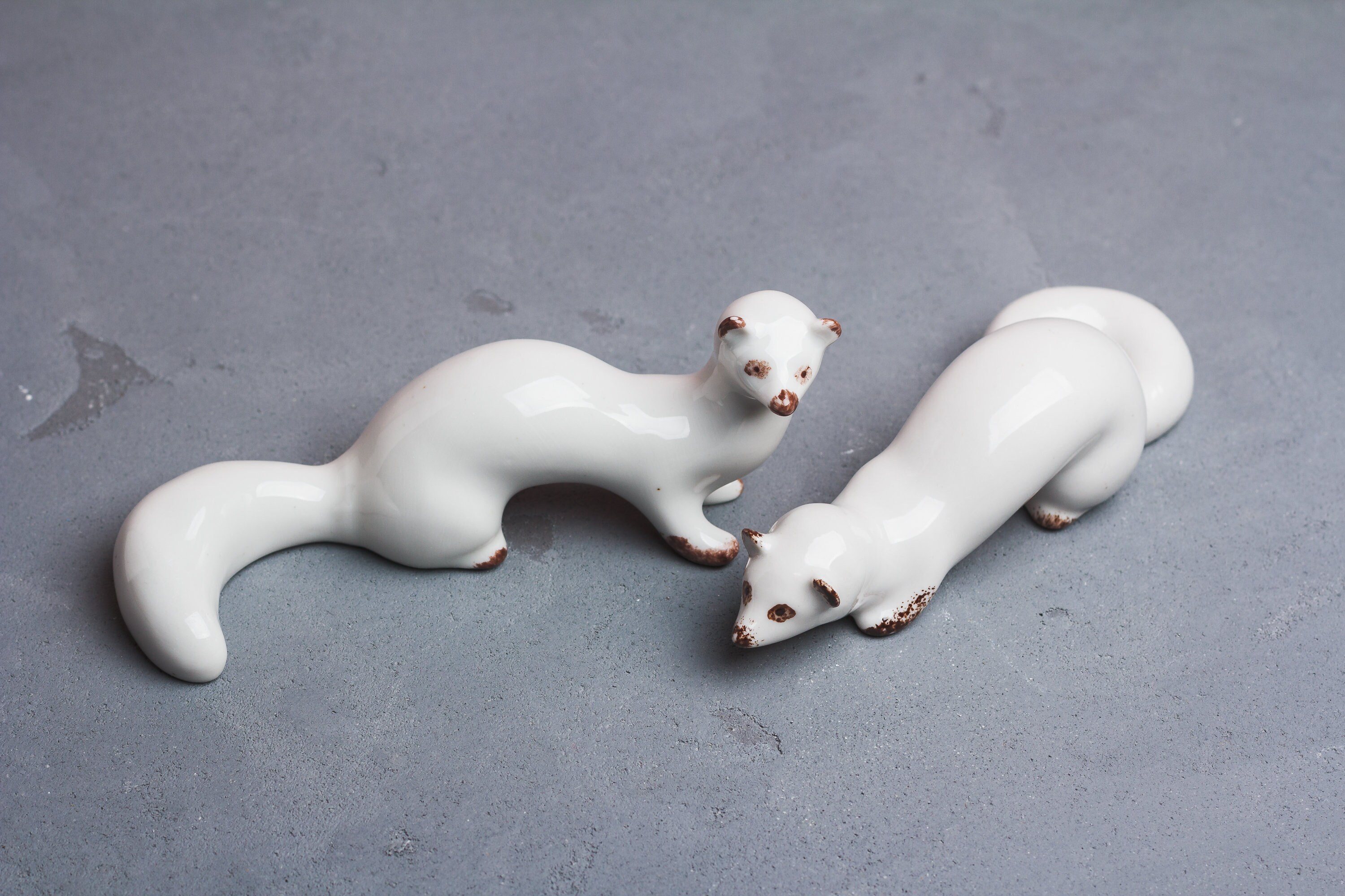 Stoat Figurine Soviet Vintage Porcelain Weasel Statue Easter - Etsy