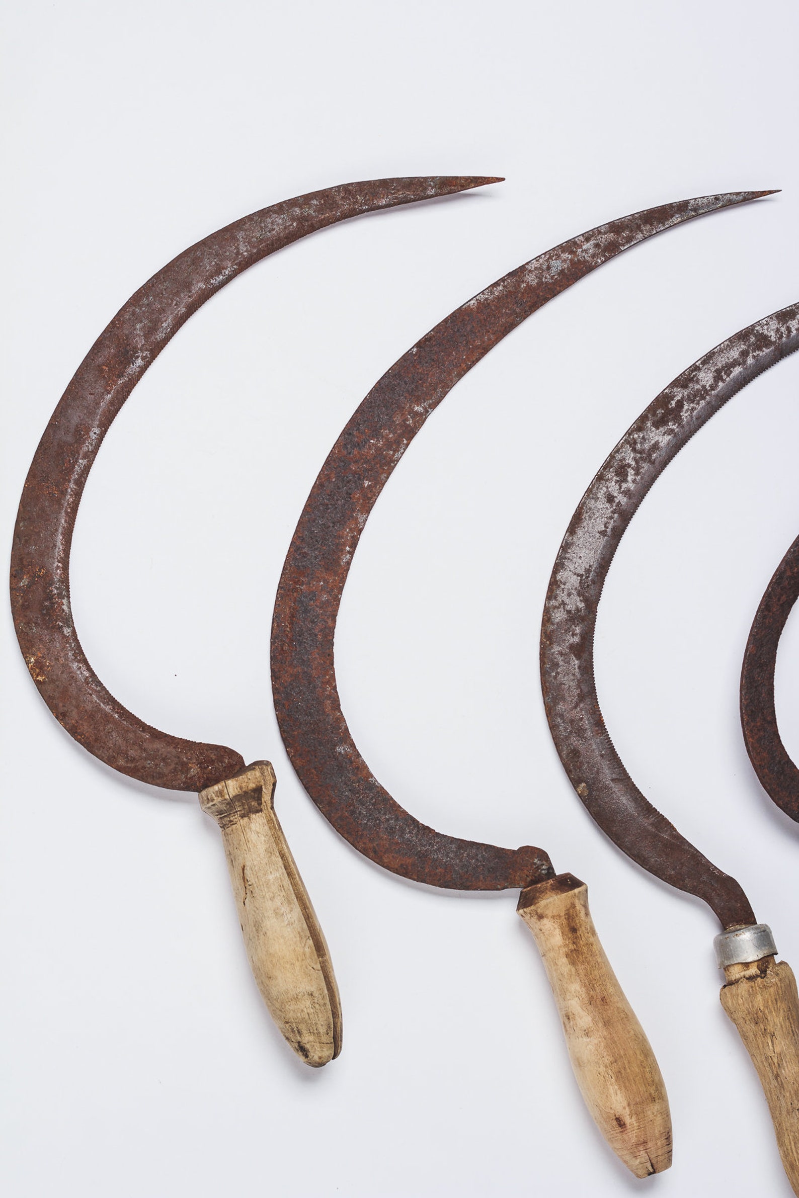 Antique Rusty Metal Sickle Primitive Tool European Country Culture ...