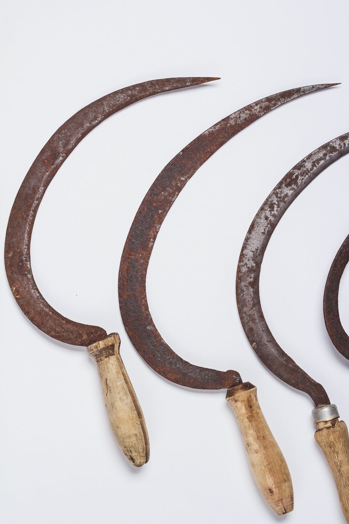 Antique Rusty Metal Sickle Primitive Tool European Country Culture ...