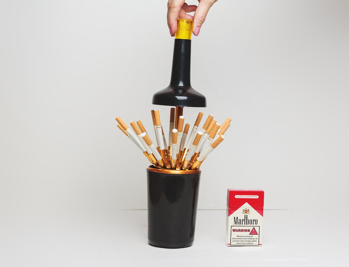 Cigarette Dispenser Holder Box Bottle Vintage Storage Custom Name ...