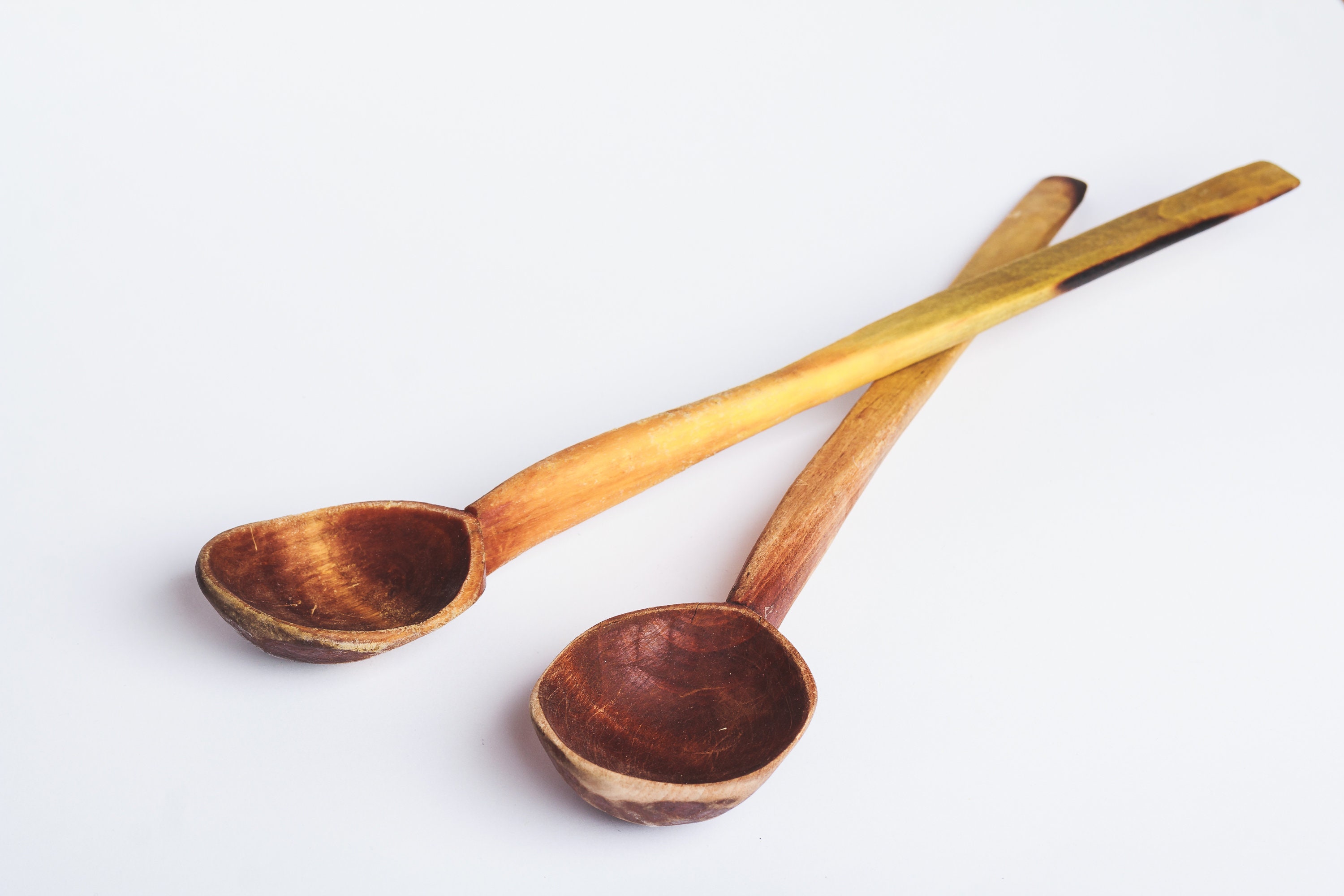 Antique Primitive Hand Carved Vintage Wood Spoon Wabi Sabi Decor ...