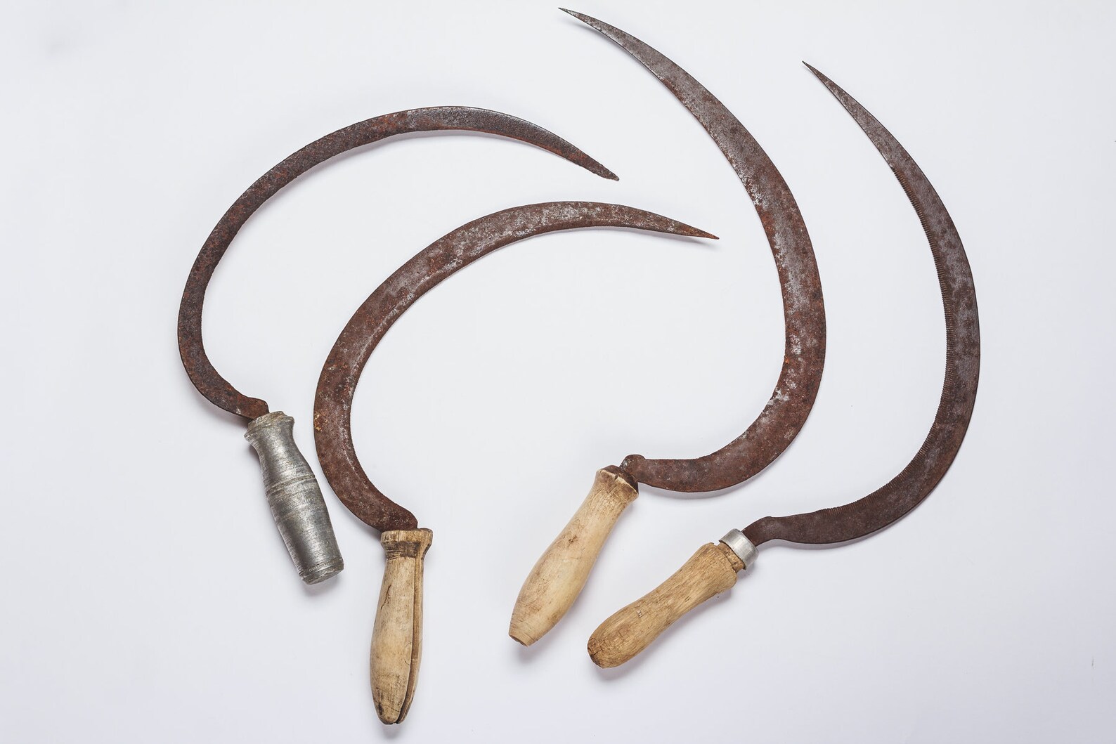 Antique Rusty Metal Sickle Primitive Tool European Country Culture ...