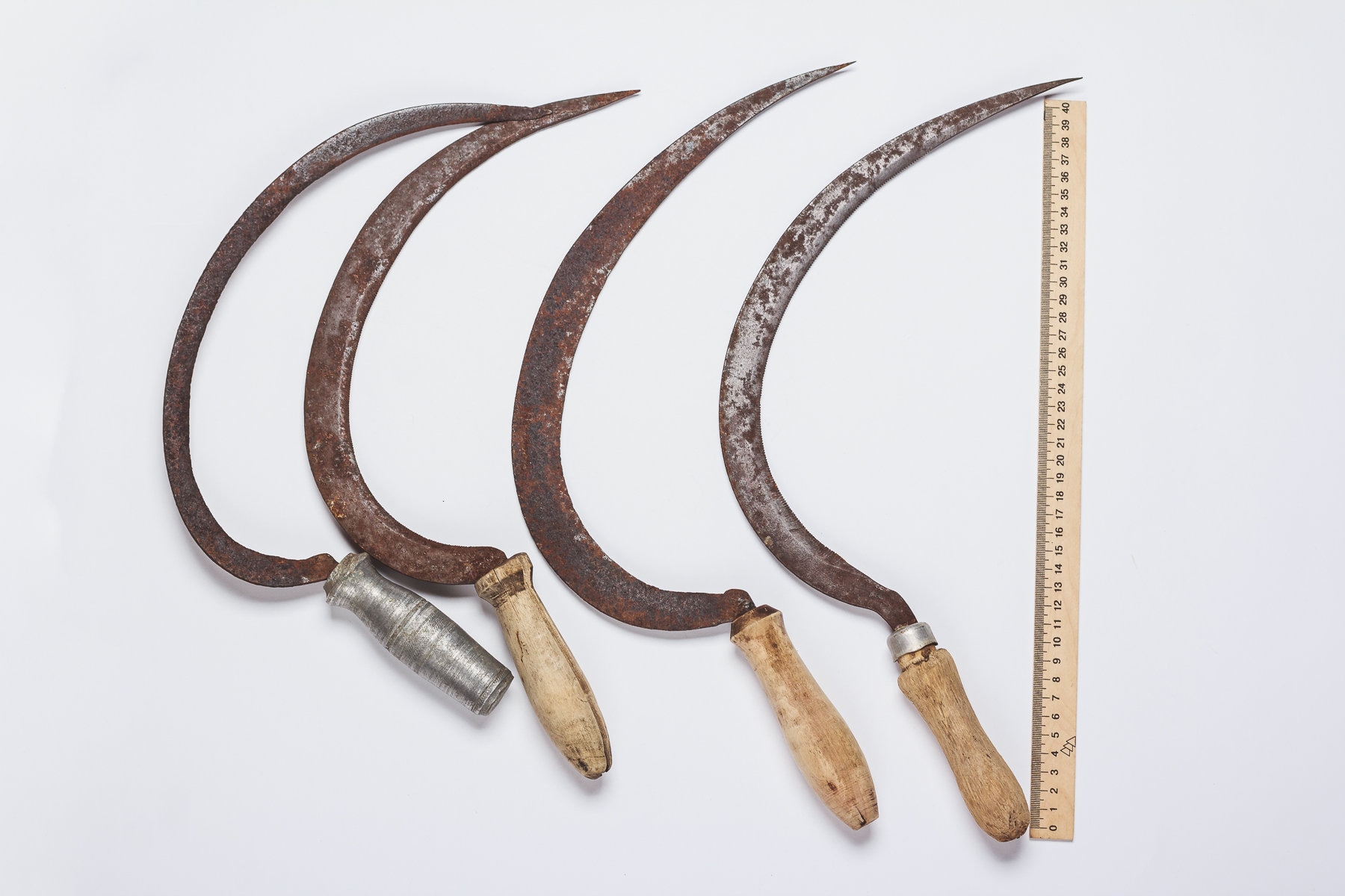 Antique Rusty Metal Sickle Primitive Tool European Country Culture ...