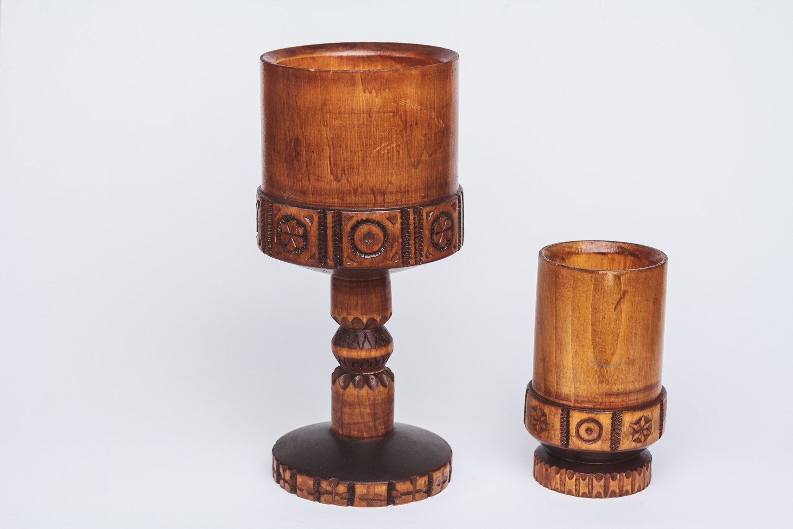 Large Wood Goblet Game of Thrones Goblet Medieval Vintage High | Etsy