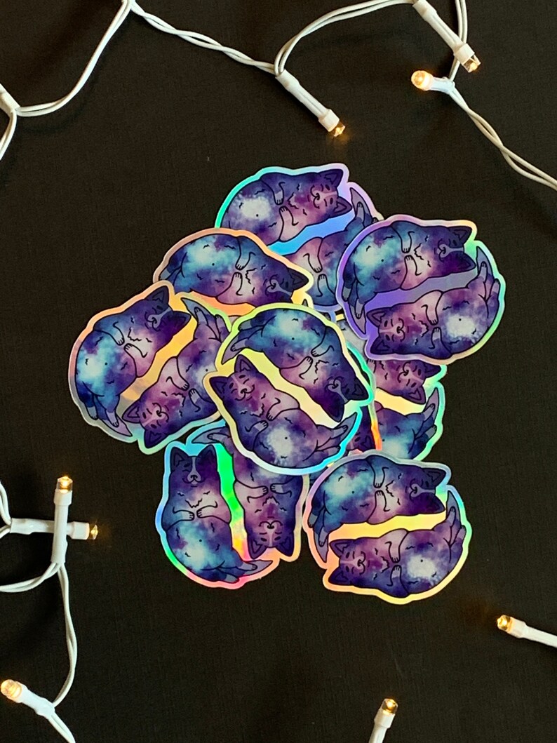 Welsh Corgi Holographic Sticker Cosmic Corgis - Etsy