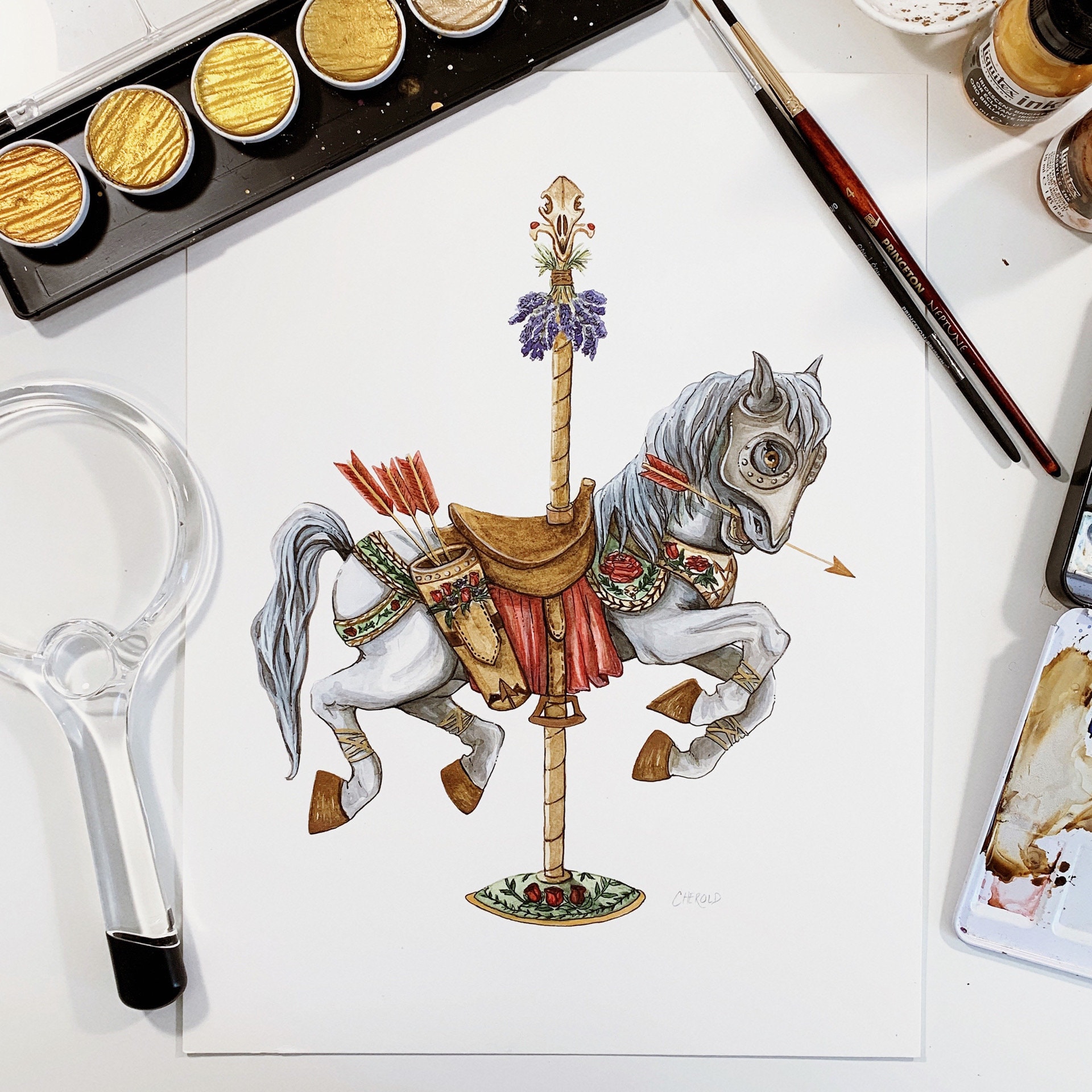 Apocalypse Carousel Art Print Set of 4 - Etsy