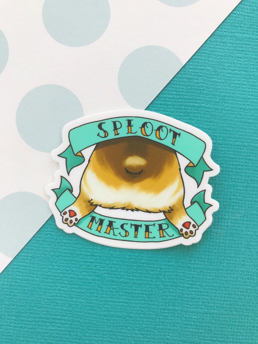 Welsh Corgi Butt Vinyl Sticker - Sploot Master - Etsy