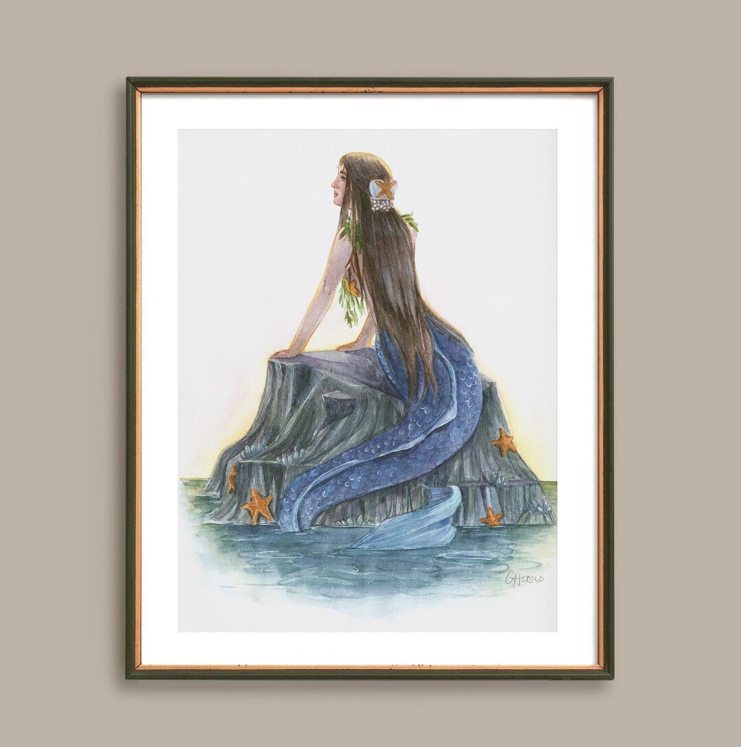 Mermaid Mermay Folklore Art Print - Etsy