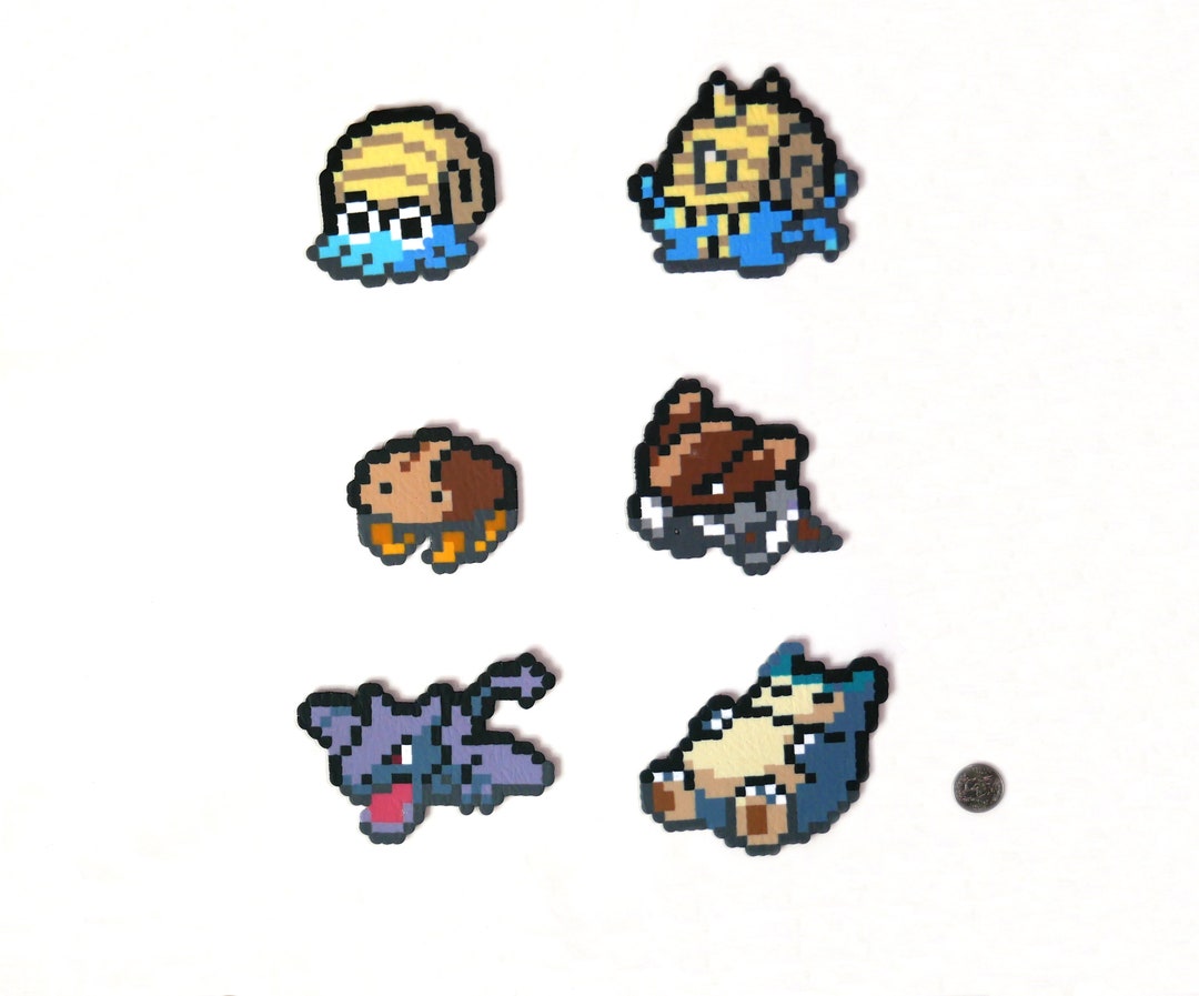 Pokemon Perler Bead Sprites #138 - #143 - Etsy