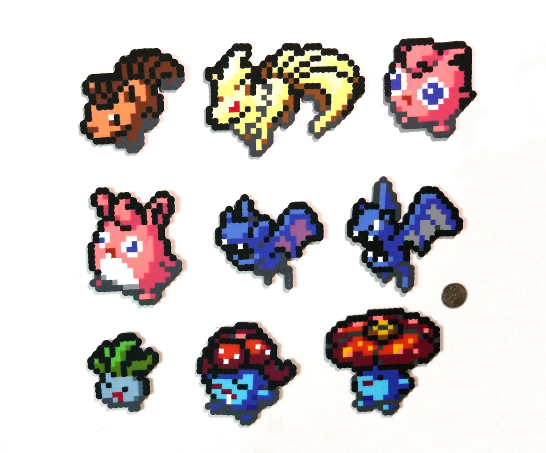 Pokemon Perler Bead Sprites #037-#045 - Etsy