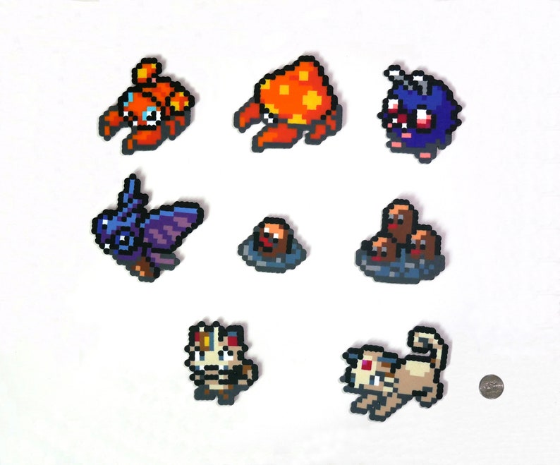 Pokemon Perler Bead Sprites 046 053 - Etsy