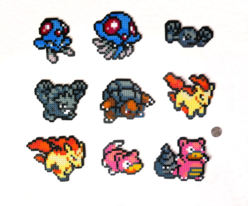 Pokemon Perler Bead Sprites 072 080 - Etsy