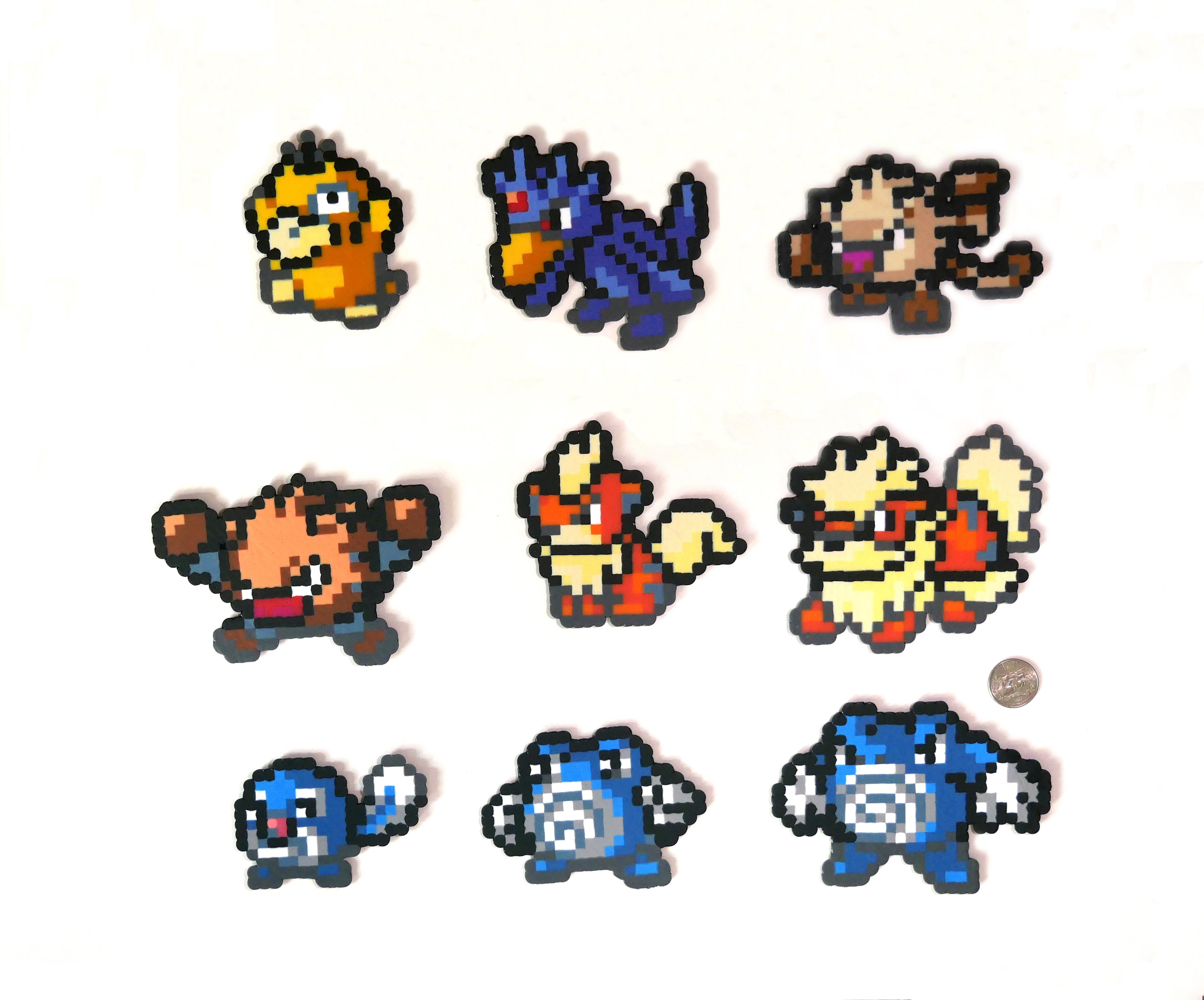 Pokemon Perler Bead Sprites #054 - #062 - Etsy