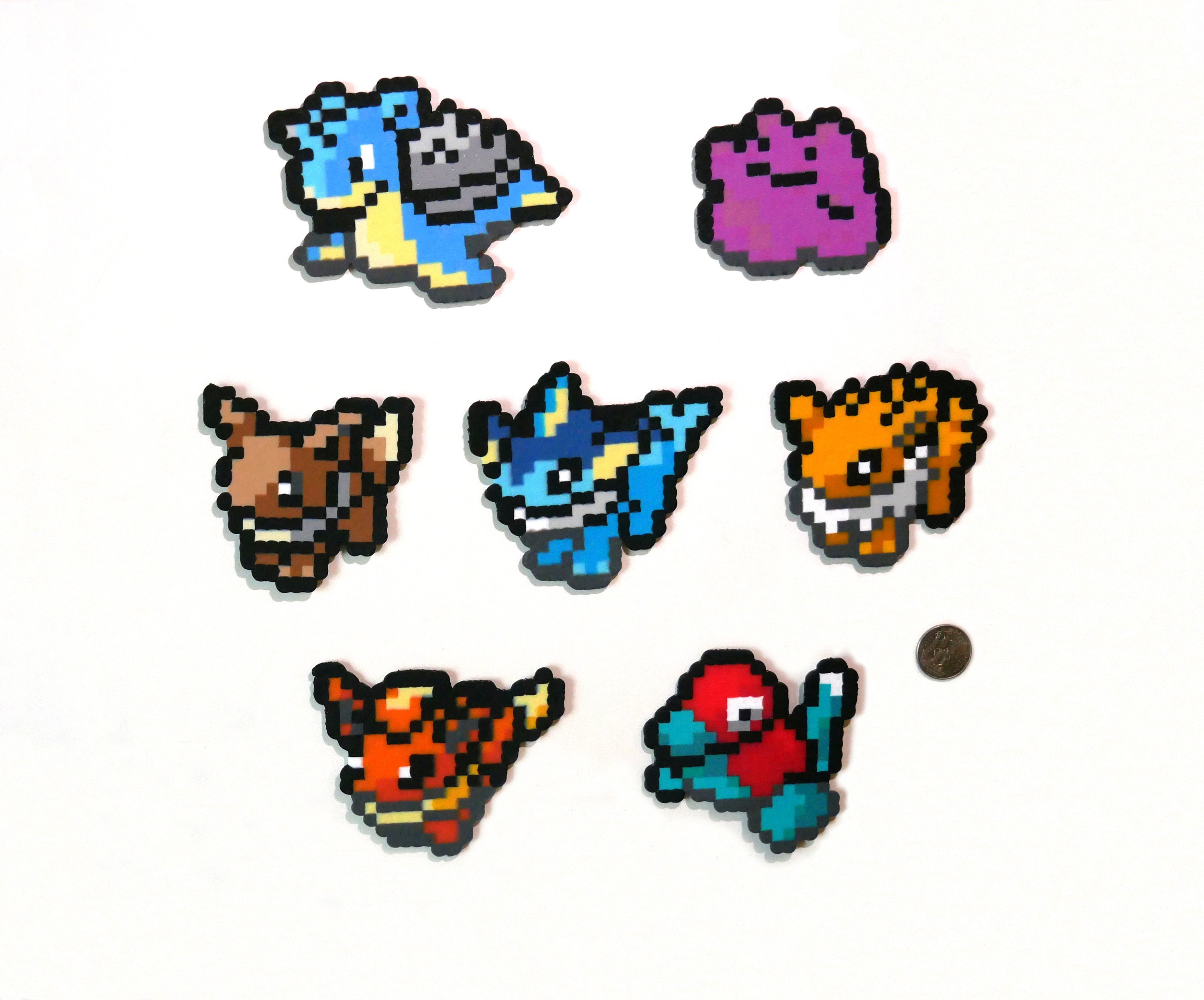 Pokemon Perler Bead Sprites #131 - #137 - Etsy