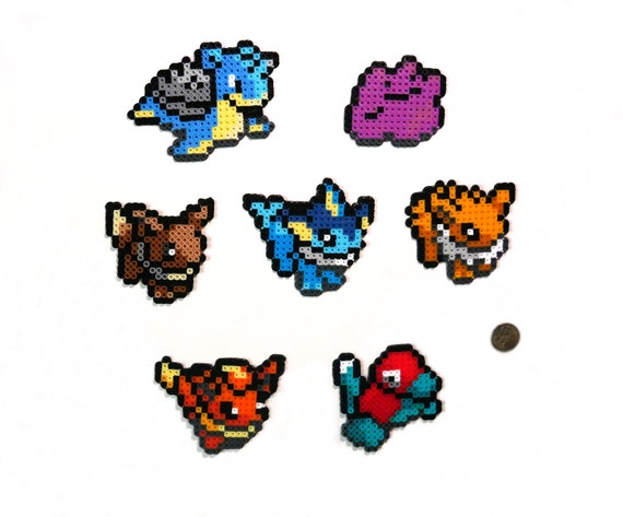 Kanto Starters Pokemon Perler Bead Sprites Perler Bead Sprites Of The