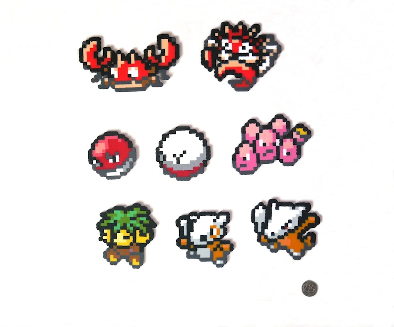 Pokemon Perler Bead Sprites #098 - #105 - Etsy