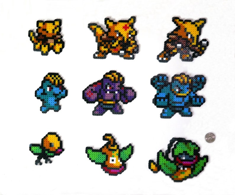 Pokemon Perler Bead Sprites #063 - #071 - Etsy