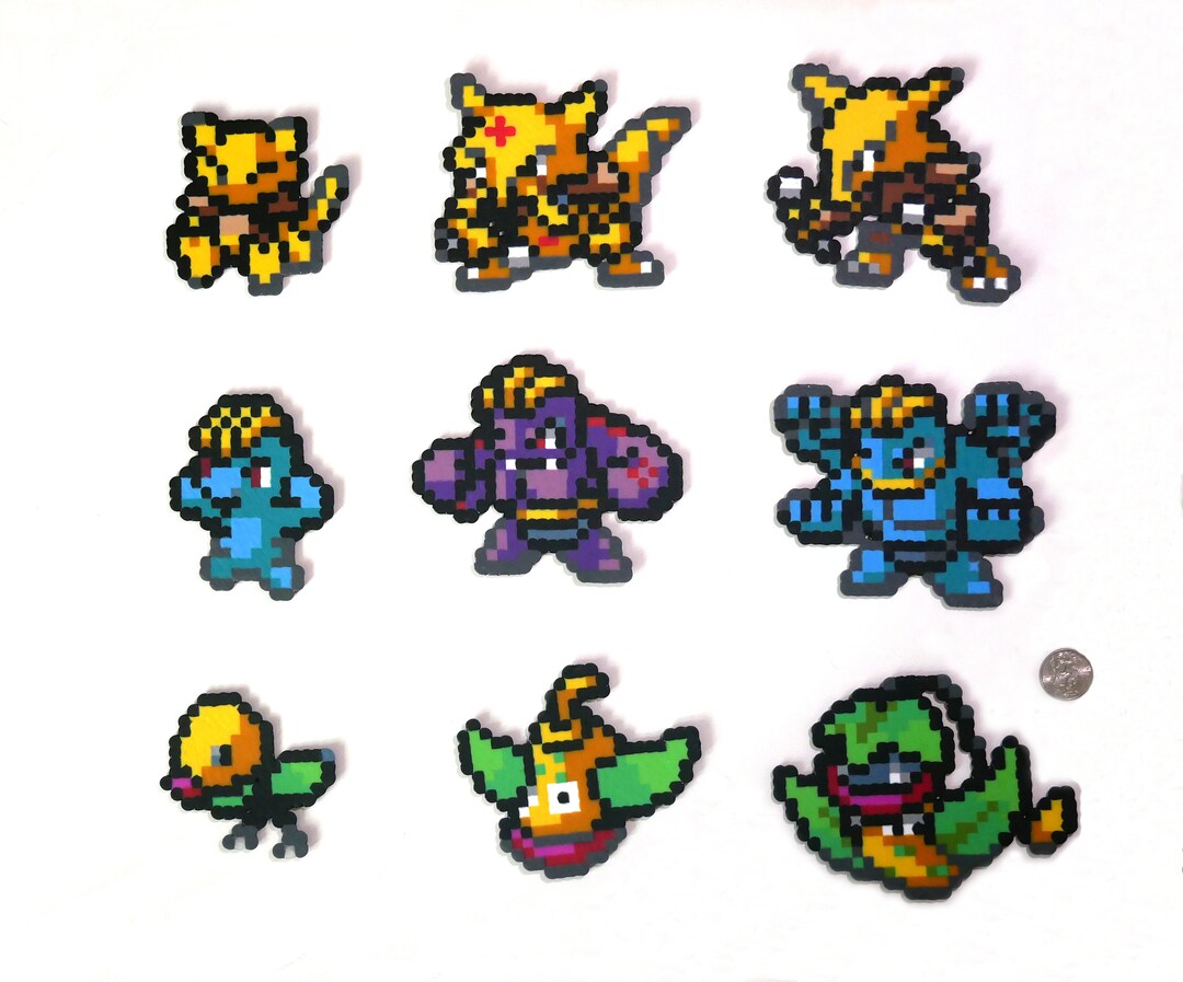 Pokemon Perler Bead Sprites #063 - #071 - Etsy
