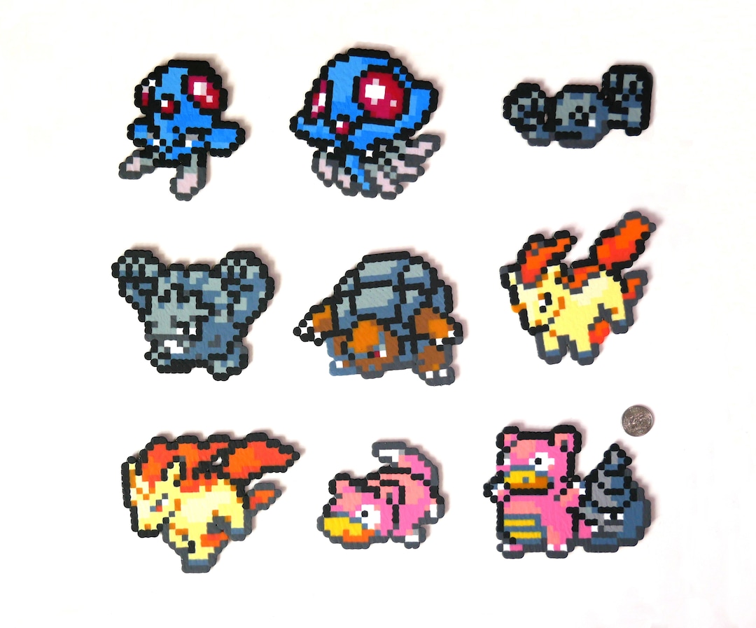 Pokemon Perler Bead Sprites #072 - #080 - Etsy