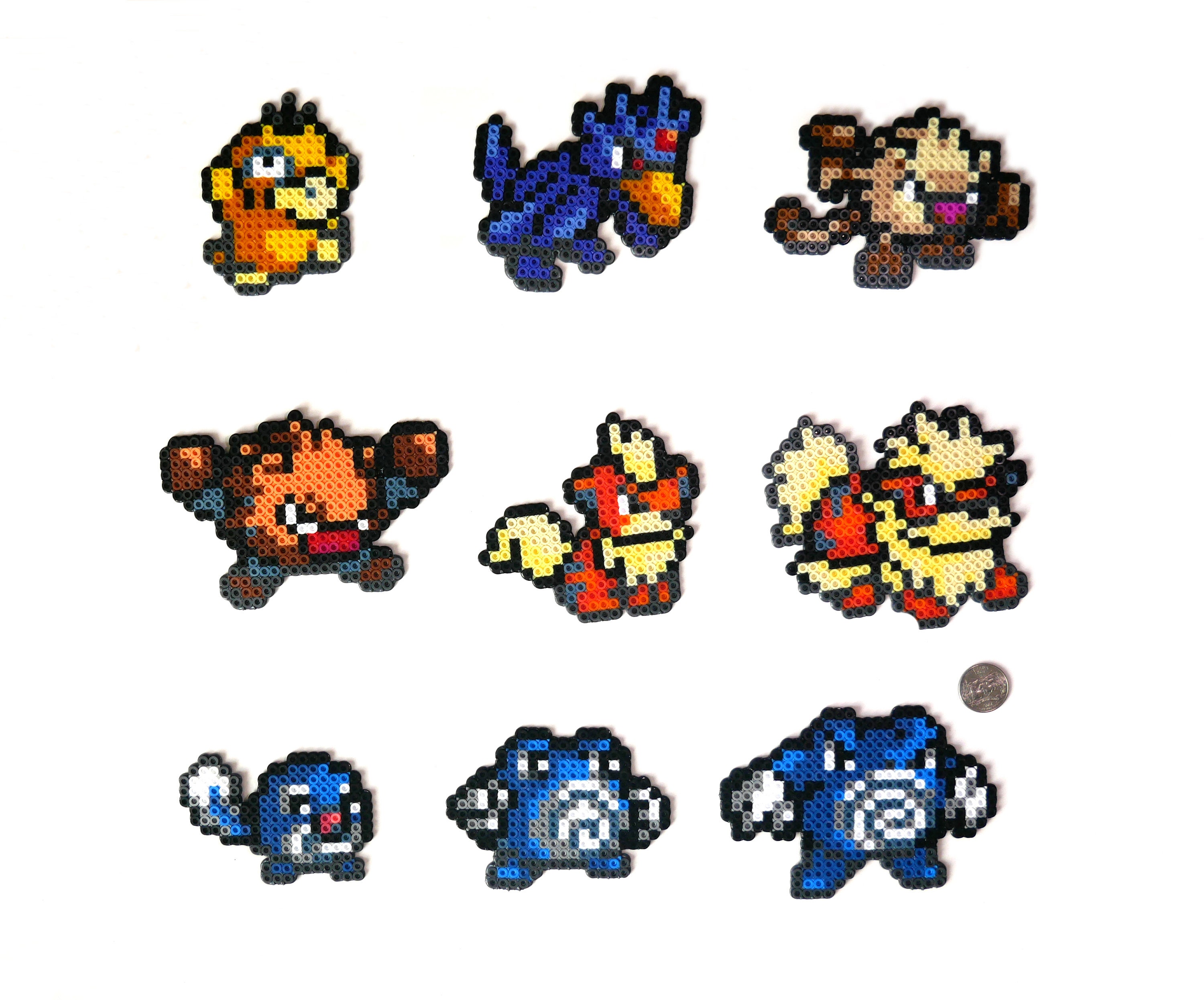 Pokemon Perler Bead Sprites #054 - #062 - Etsy