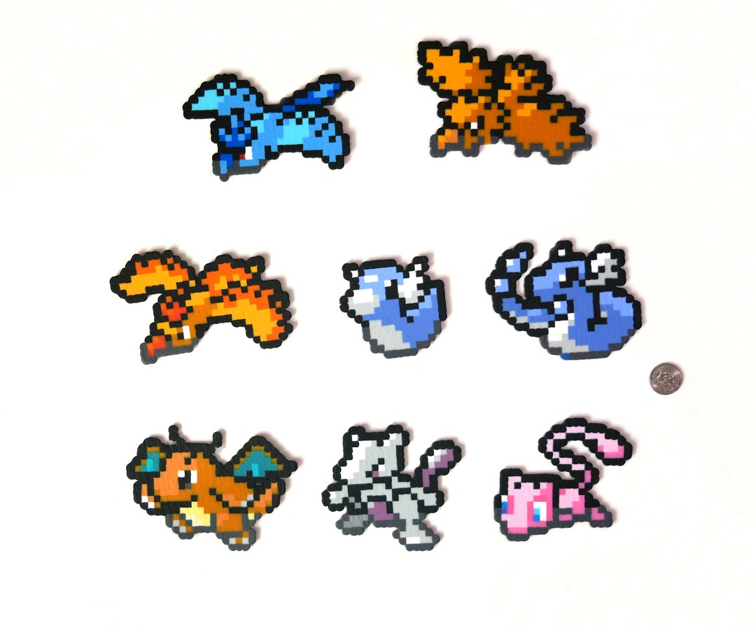 Pokemon Perler Bead Sprites #144 - #151 - Etsy