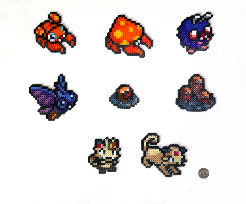 Pokemon Perler Bead Sprites #046 - #053 - Etsy