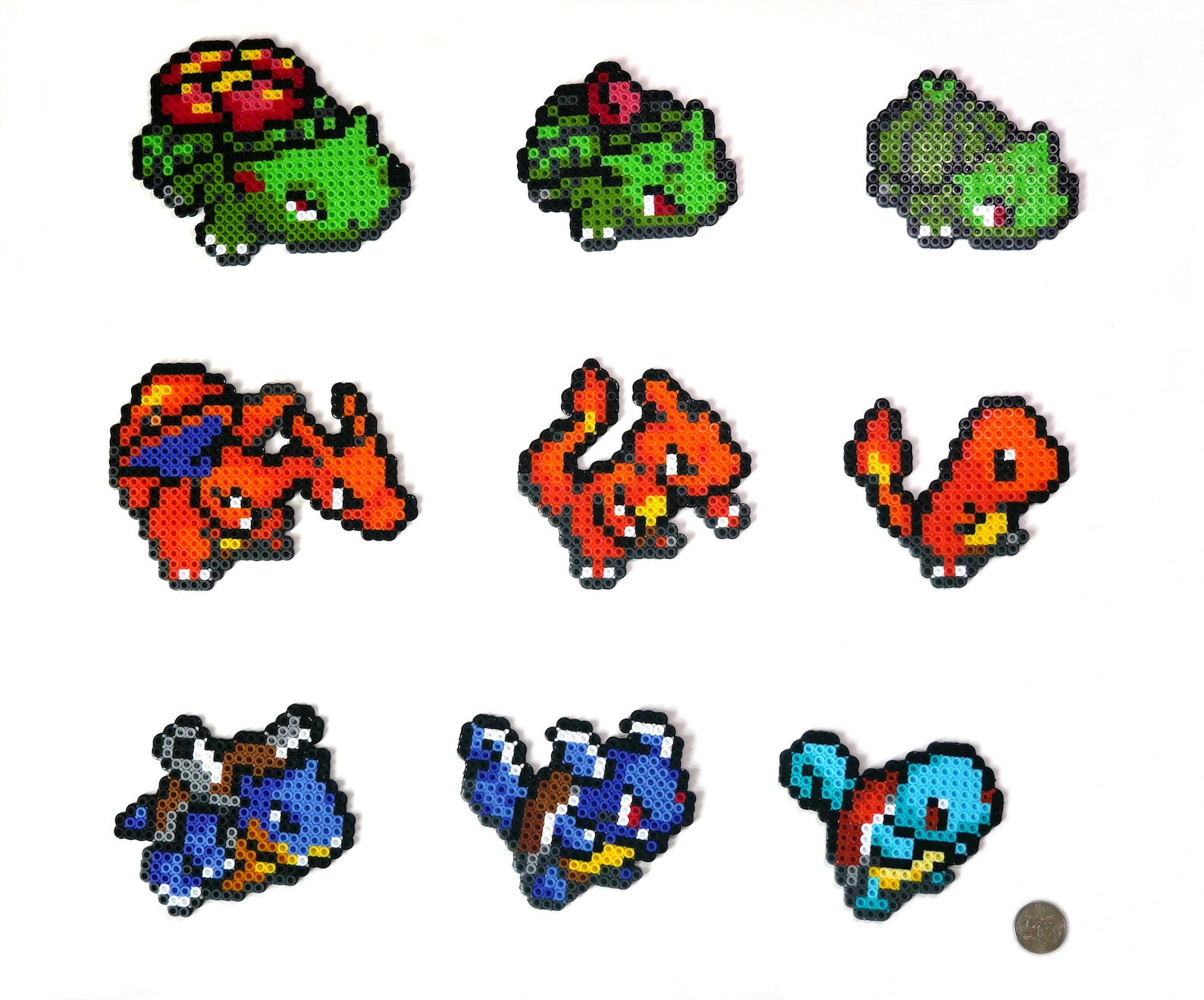 Pokemon Generation 1 Starters Perler Bead Sprites - Etsy