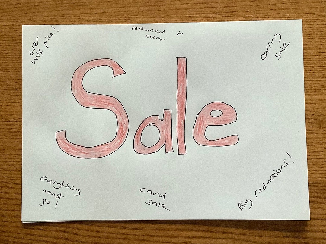 Sale! Card Sale, Big Reduction, Over 50% Off, Reduced to Clear, Stock ...