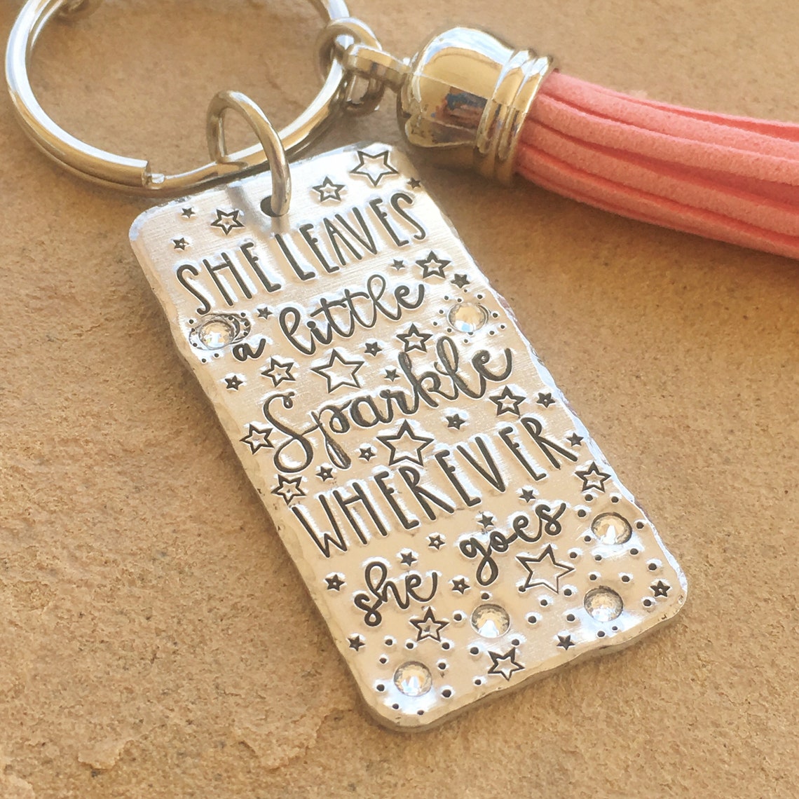She Leaves a Little Sparkle Key Chain Gift for Her Gift for - Etsy