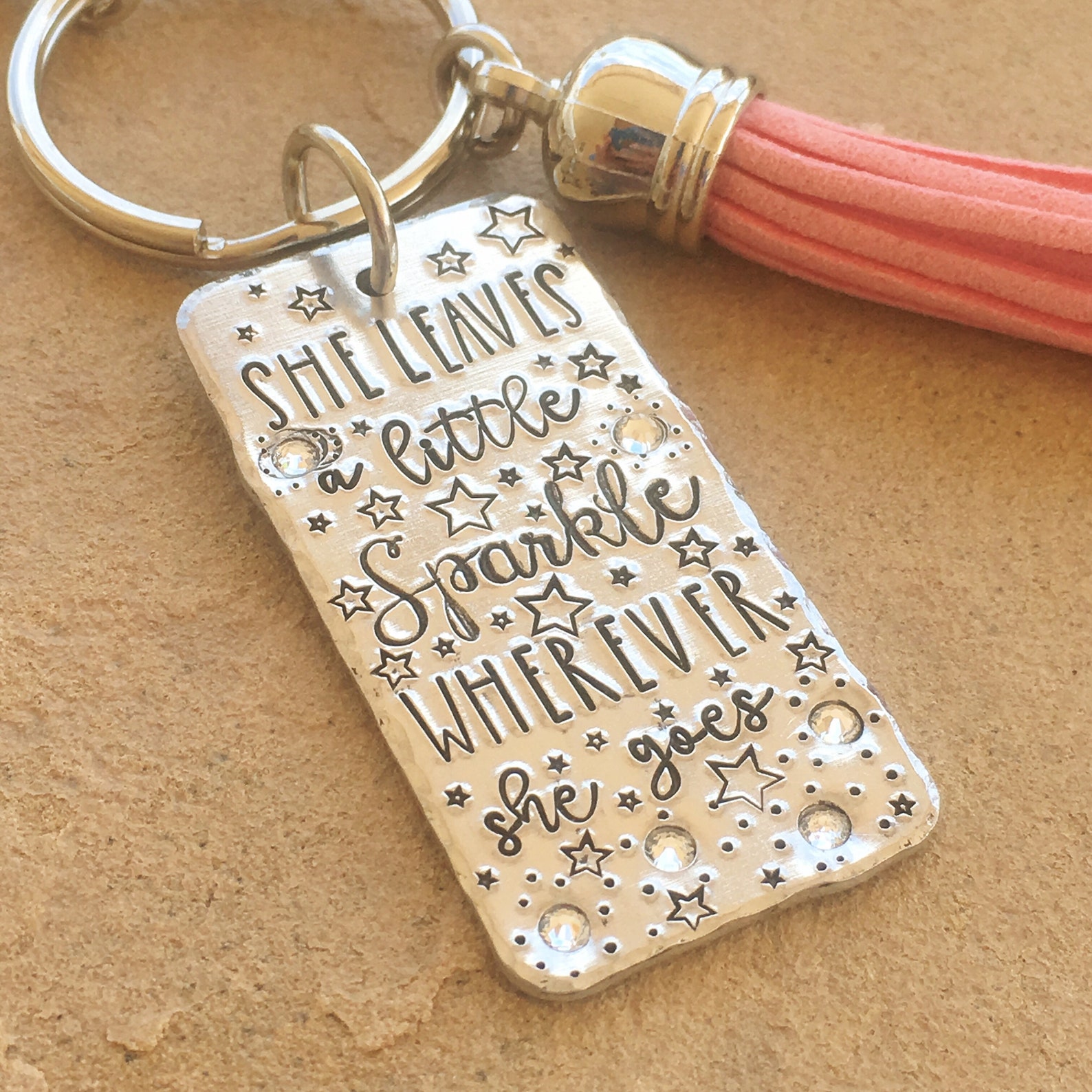She Leaves a Little Sparkle Key Chain Gift for Her Gift for - Etsy