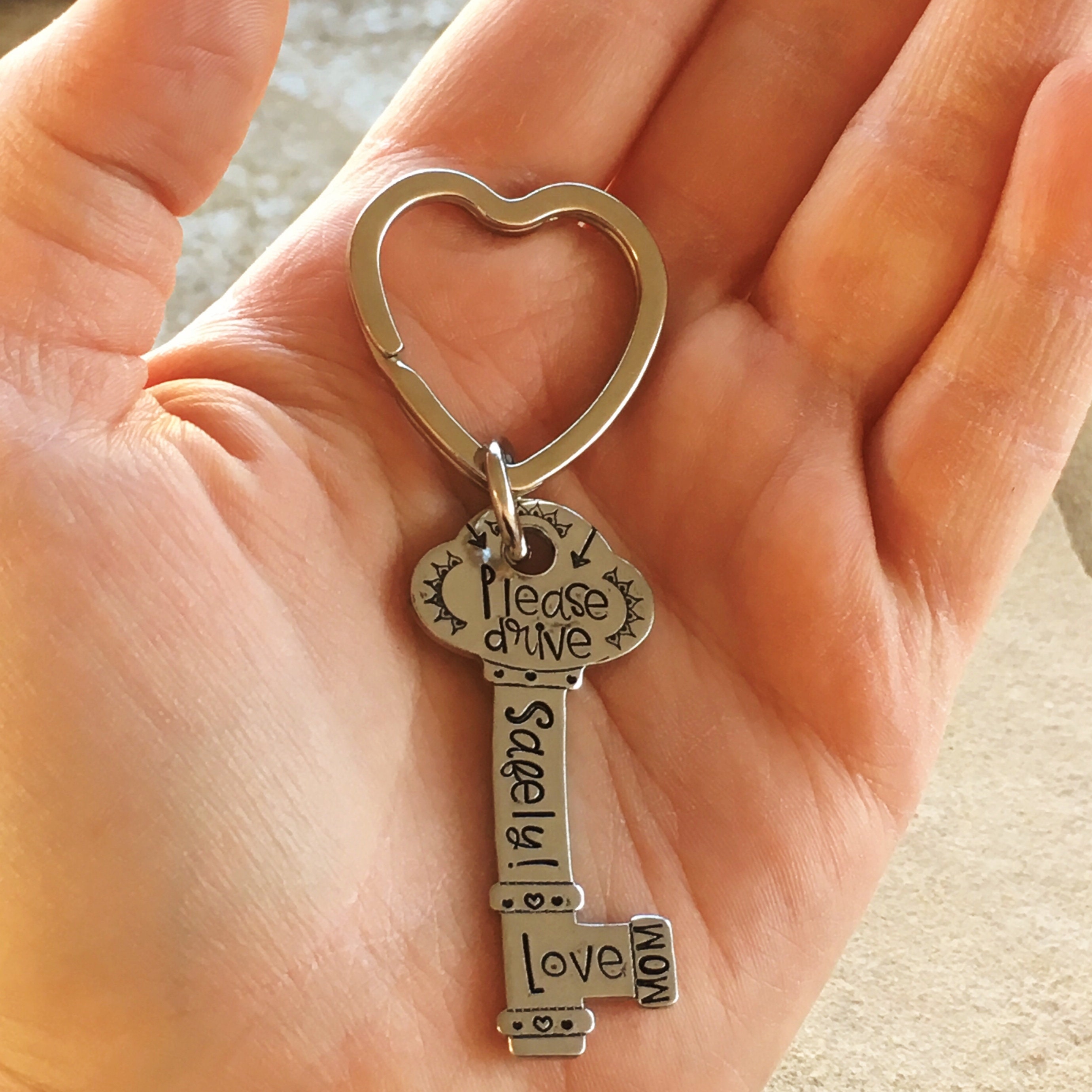 Please Drive Safely Love Mom Keychain Funny Gift Gift for | Etsy