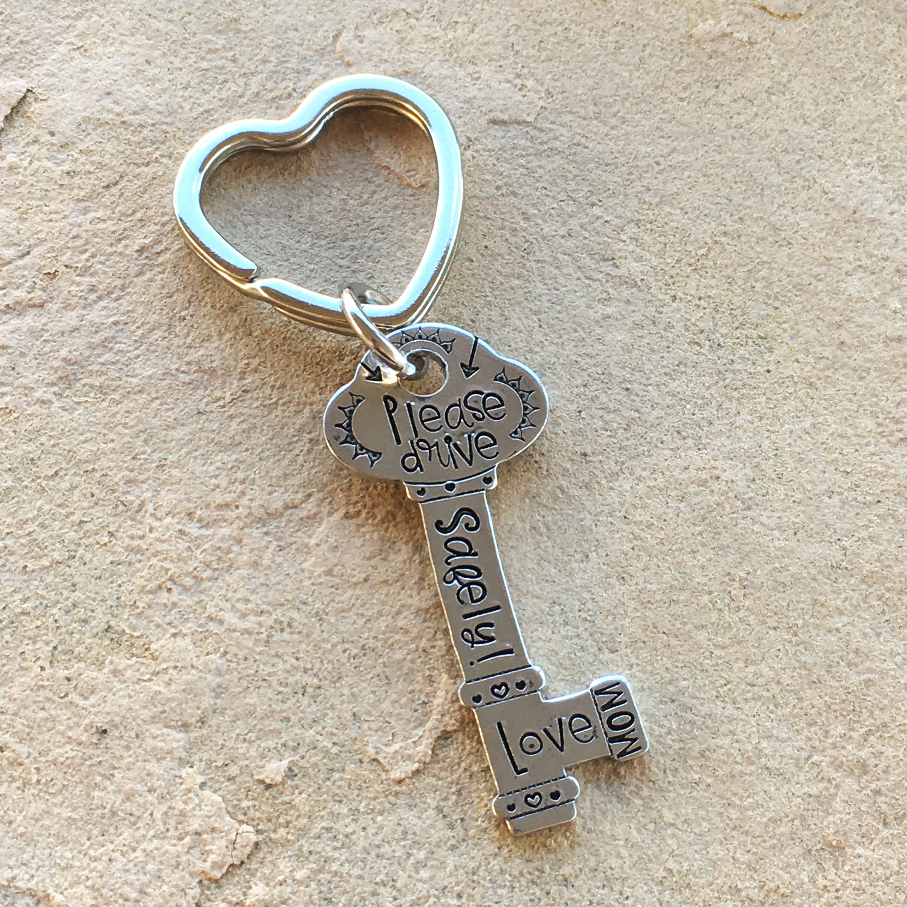 Please Drive Safely Love Mom Keychain Funny Gift Gift for - Etsy