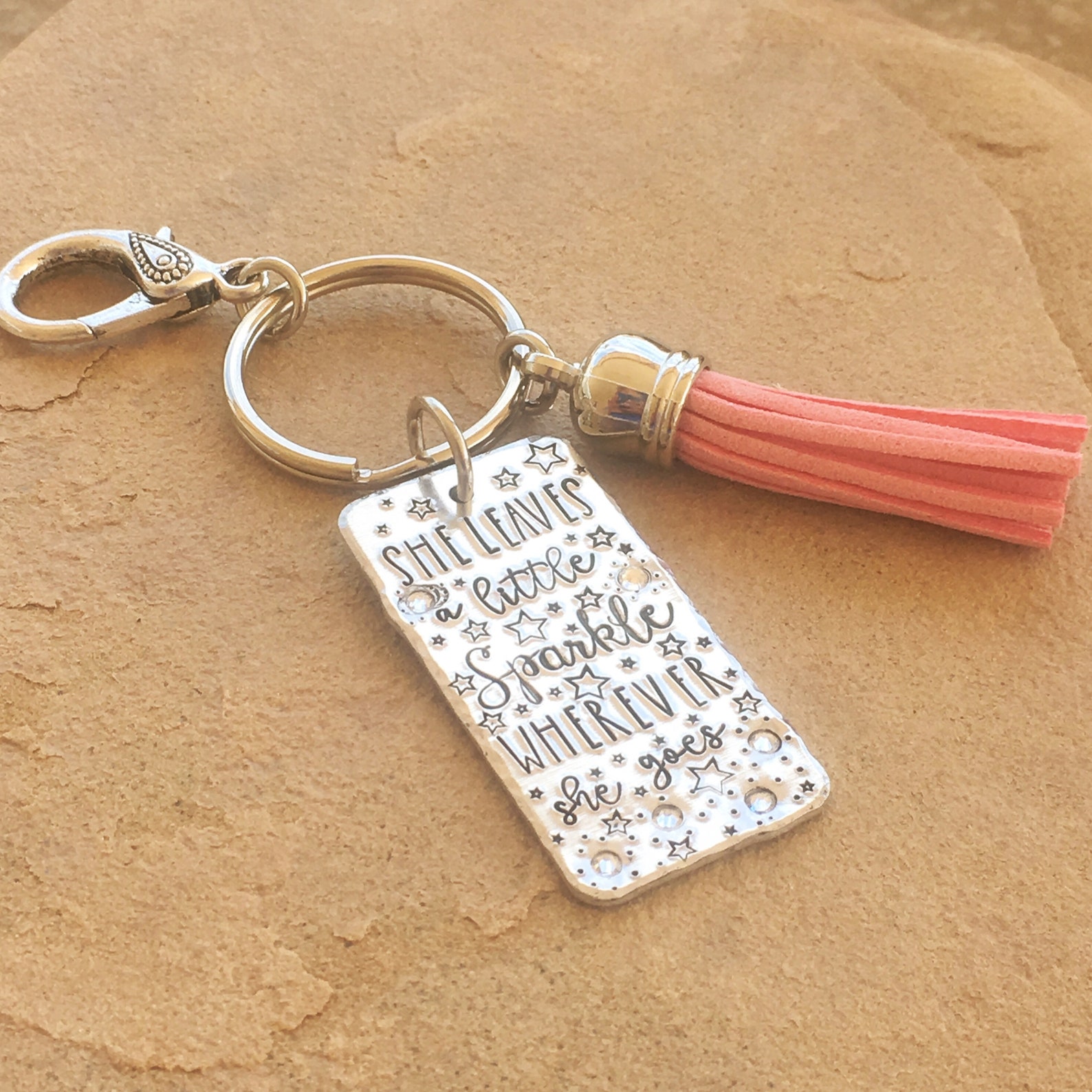 She Leaves a Little Sparkle Key Chain Gift for Her Gift for - Etsy