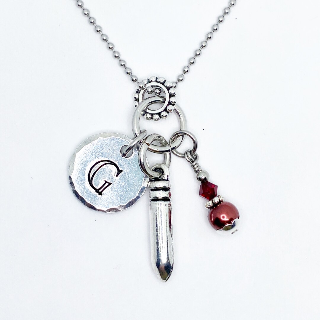 Silver Bullet Custom Charm Necklace Best Friends Necklaces - Etsy