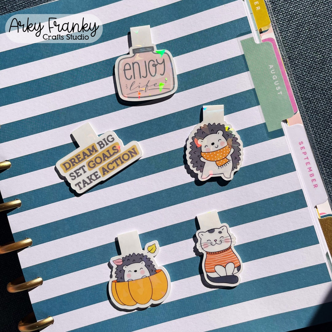 Handmade Holographic Laminated Magnetic Bookmarks for Planners, Book ...