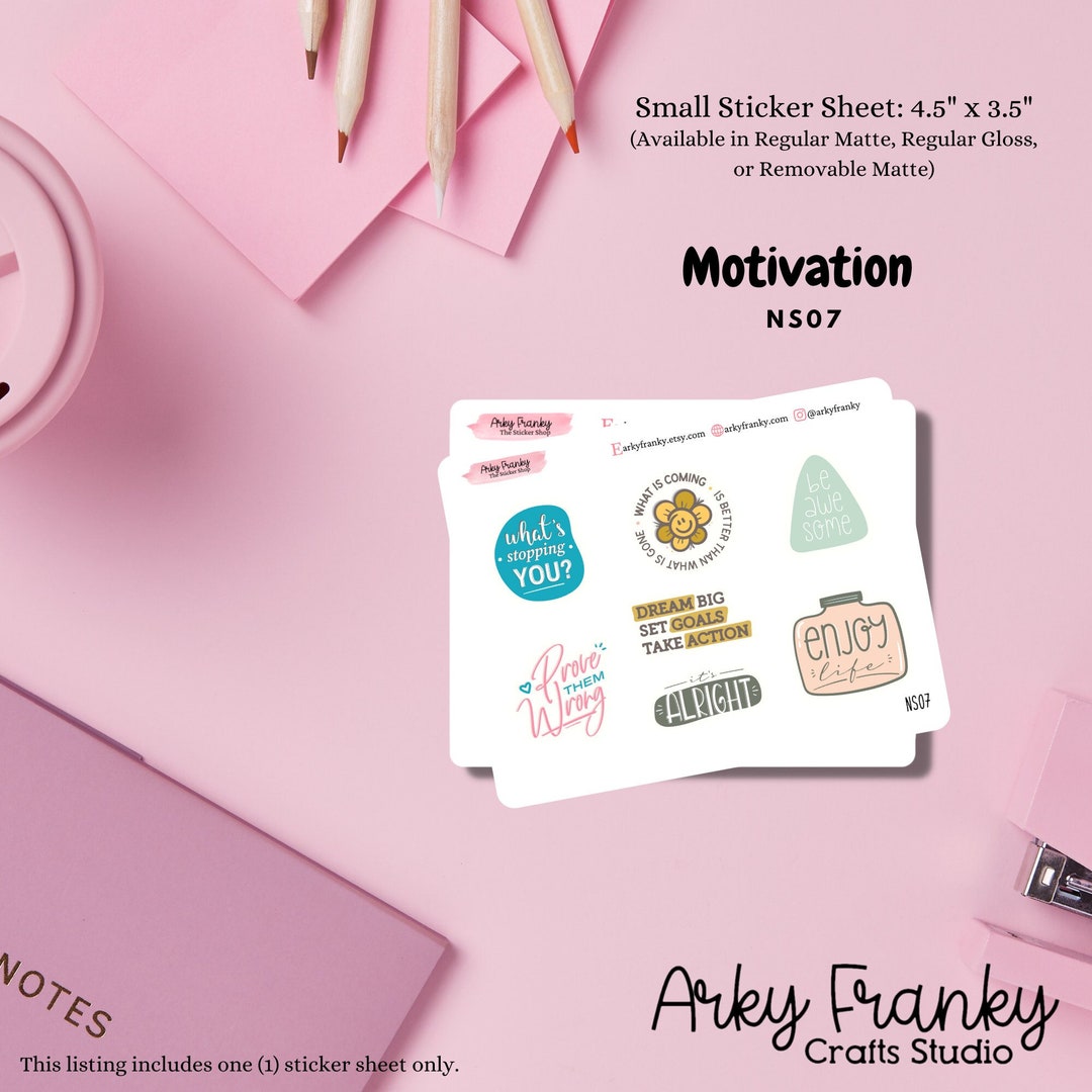 Motivation Sticker Sheet for Planner, Decorative Stickers for ...