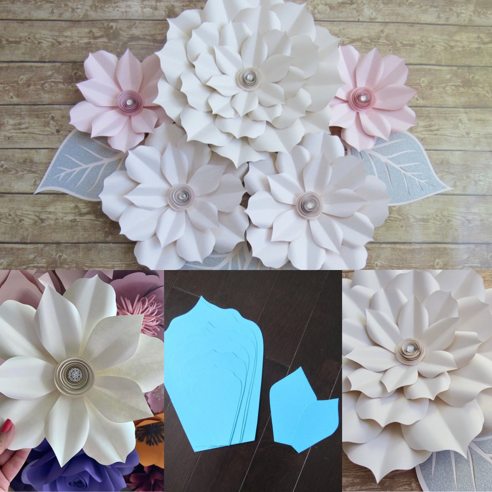 SVG and PDF Paper Flower Template #10 - Etsy