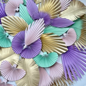 Tropical Palm Leaf 40 Piece Decor| Color Customizable| Party Decor ...