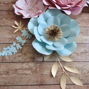 Eight Piece Paper Flower Set **color Customizable** Nursery Decor ...