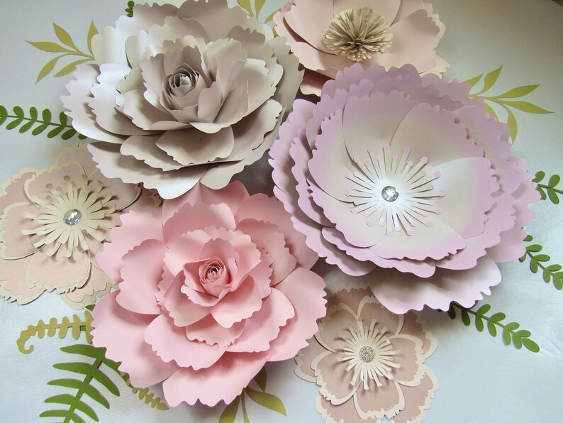 SVG and PDF Paper Flower Template #101 - Etsy