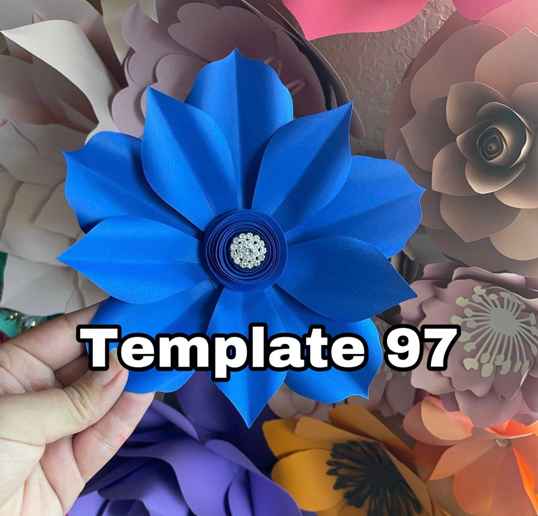 SVG and PDF Paper Flower Rose Template #97 | Medium Paper Flower - Etsy