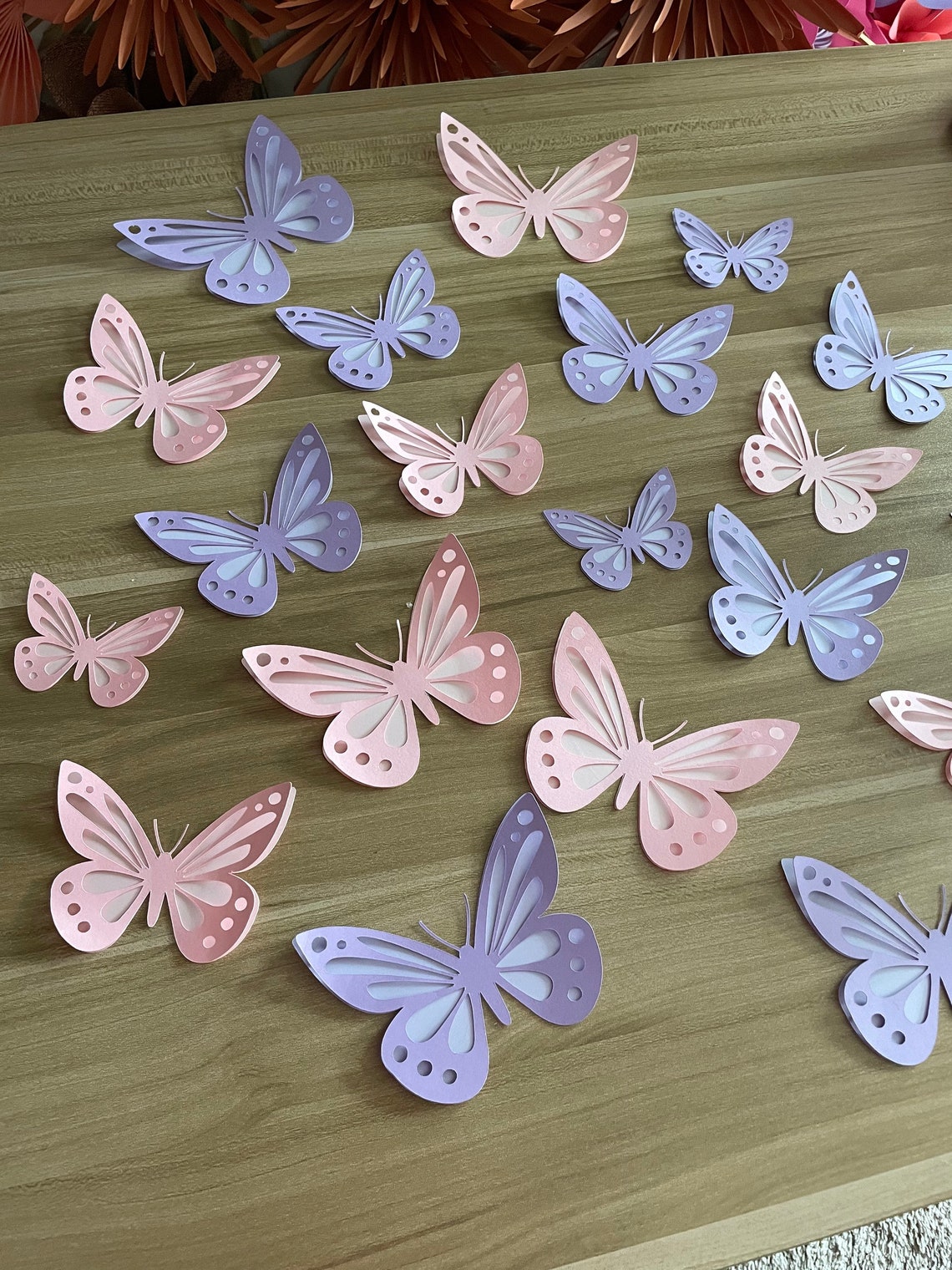 20 Piece Pink and Purple Butterfly Birthday Decor Party - Etsy