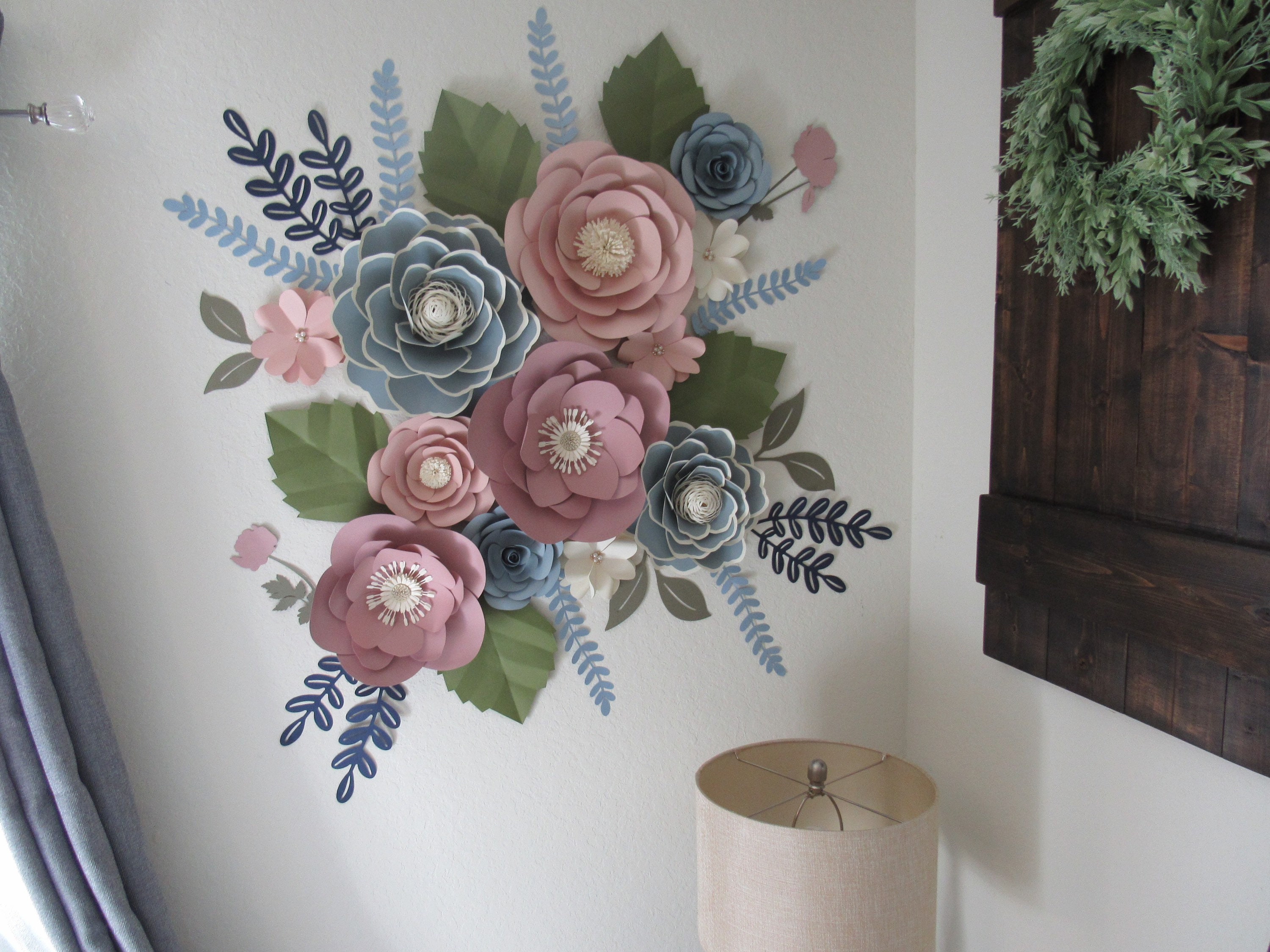 12 Piece Paper Flower Set color Customizable | Etsy