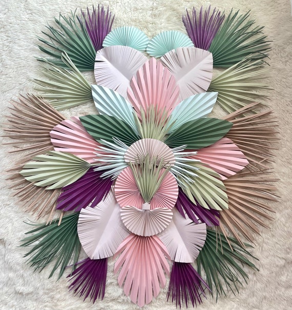 Tropical Palm Leaf 40 Piece Decor Color Customizable Party - Etsy