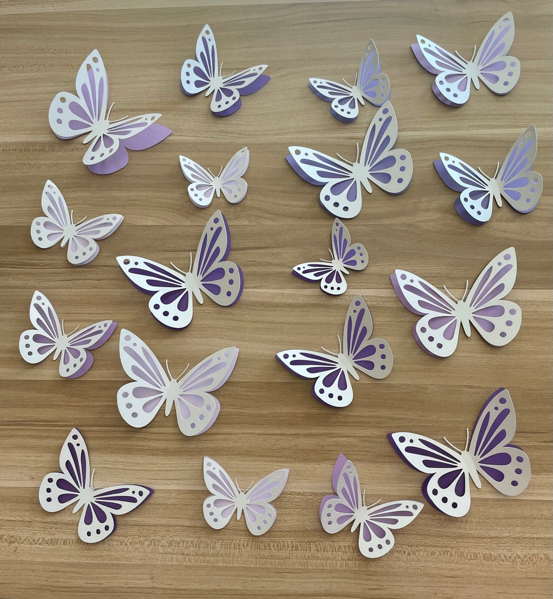 18 Piece Silver and Purple Butterfly Birthday Decor | Party Decor ...