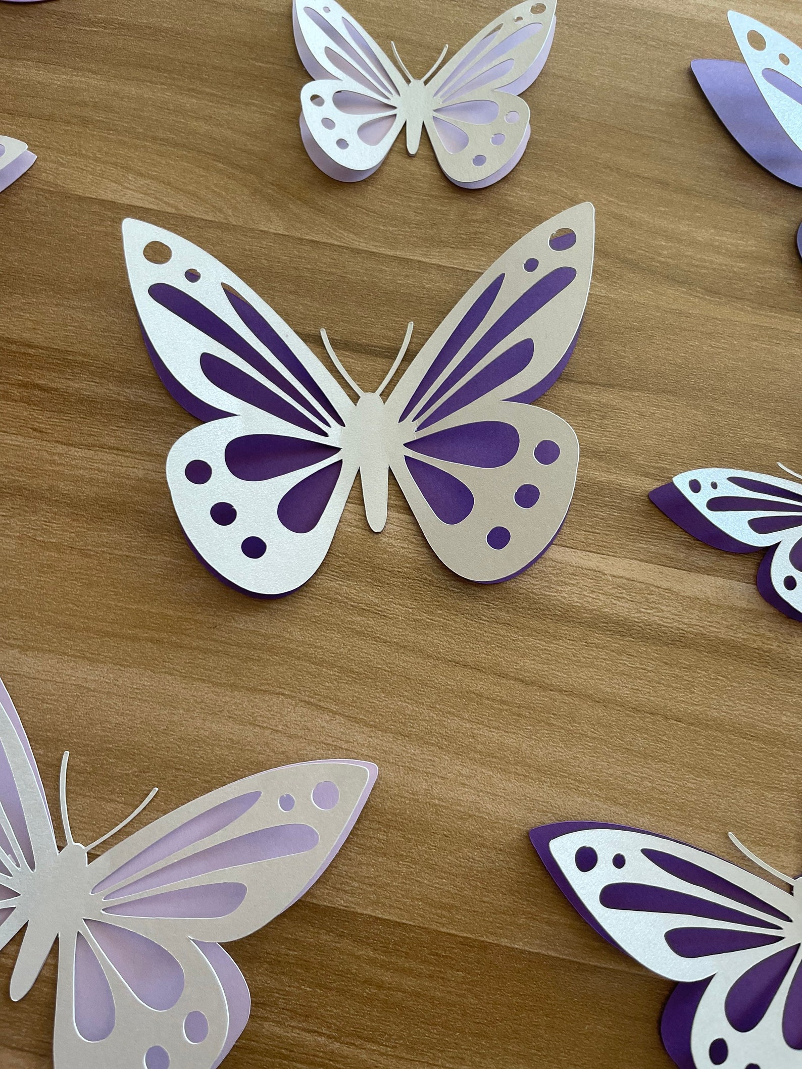 18 Piece Silver and Purple Butterfly Birthday Decor Party - Etsy