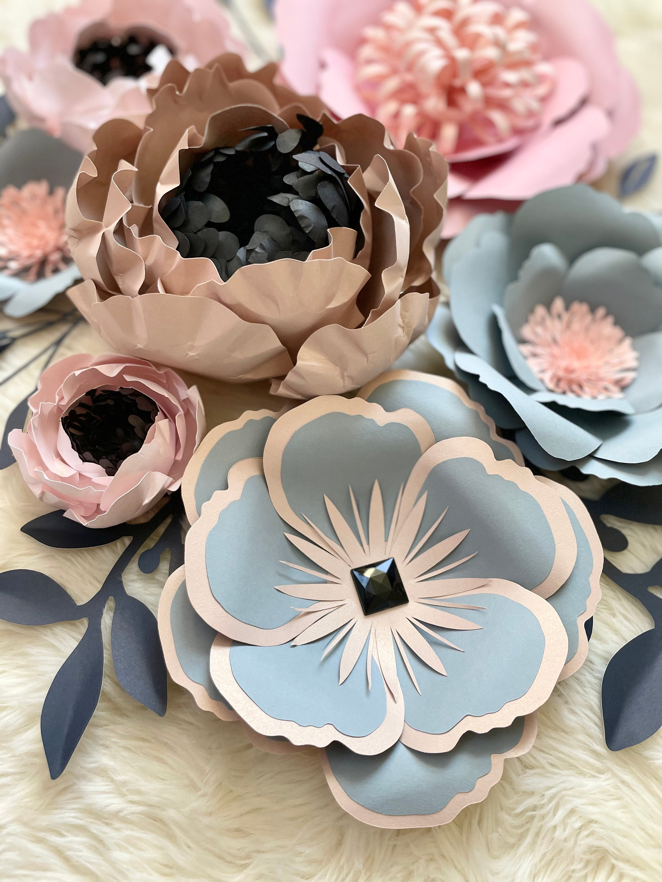 SVG and PDF Paper Flower Template #94 - Etsy