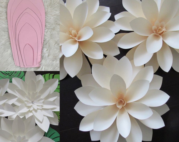 SVG and PDF Paper Flower Template #1 - Etsy